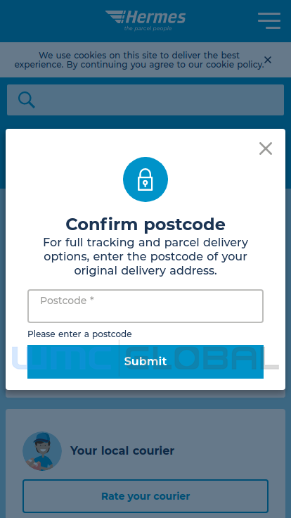 Hermes SMS Courier Scam